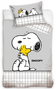 Carbotex Povlečení do postýlky 100x135 + 40x60 cm - Snoopy Nejlepší kamarádi