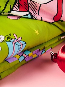 Sinsay - Bavlněný vánoční povlečení s potiskem Grinch - neonová