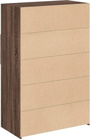 Skříň highboard hnědý dub 80 x 42,5 x 124 cm kompozitní dřevo 3281391