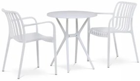 Jídelní stůl kulatý bílý plastový 65 cm DT-X7007 WT