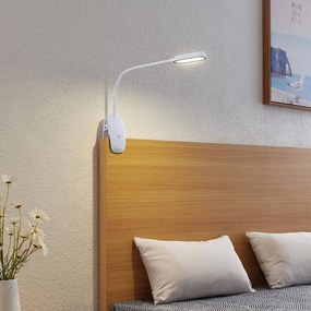 Prios LED svítidlo Najari, bílé, dobíjecí baterie, USB, výška 51 cm