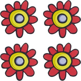 Bellatex Podtácek sada 4 ks 10x10 cm 4ks Astra červená