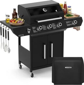 Plynový gril 3+1 13,5kW Varen Black 4,0 Kaminer