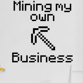 Samolepka Minecraft s nápisem