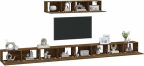 6dílný set TV skříněk kouřový dub kompozitní dřevo 3114611