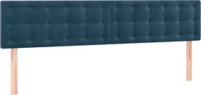 Čelo postele s LED tmavě modré 160x5x78/88 cm samet 3122104
