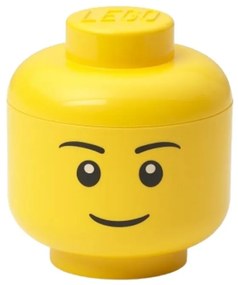 Lego® Žlutý úložný box ve tvaru hlavy LEGO® Boy mini 12 cm