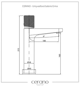 CERANO - Umyvadlová stojánková baterie Erma - nízká - chrom