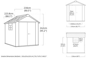 Zahradní domek OAKLAND 757 Keter 229x224x242 cm