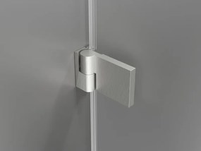 Mexen Lunar-B, výklopný sprchový kout levý 100 x 70 cm, 8mm čiré sklo, ocelový profil, 832-100-070-97-00-L