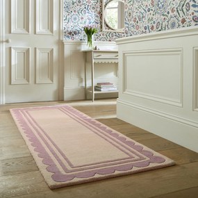 Ručne všívaný behúň Lois Scallop Purple, 80x230, fialová, chodba / predsieň, Flair Rugs