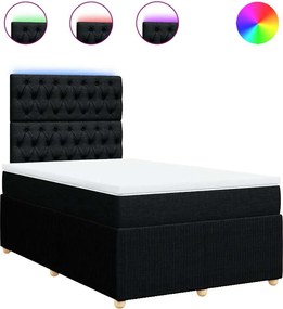 Box spring postel s matrací černá 120x190 cm textil 3294304