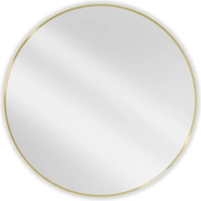 Mexen Loft kulaté koupelnové zrcadlo 100 cm, zlatý rám - 9850-100-100-000-50