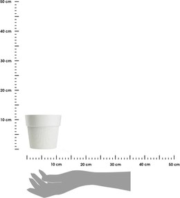 PLASTOVÝ KVĚTINÁČ SILVA LINE 13X11,5 CM KRÉMOVÁ