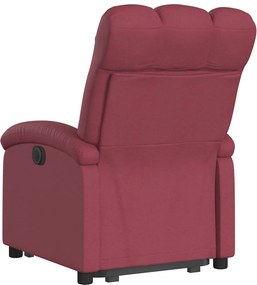 Zvedací polohovací křeslo vínové textil 3204095