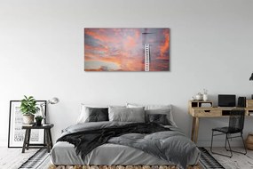akrylový obraz Žebřík slunce oblohu 125x50 cm