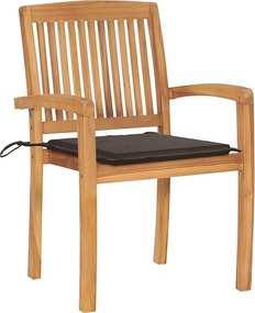 Stohovatelné zahradní židle s poduškami 8 ks masivní teak 3073248