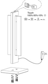 Eglo 98497 - LED Stmívatelná stolní lampa SPADAFORA LED/15W/230V