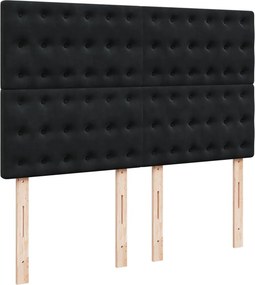 Box spring postel s matrací černá 140 x 190 cm samet 3293220