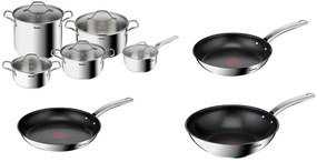 Sada nádobí tefal sada nádobí 10 ks intuition b864sa74 + tefal pánev 24 cm, 28 cm a wok 28 cm