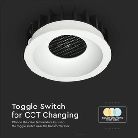 LED Podhledové svítidlo LED/24W/230V 3000/4000/6400K pr. 13,5 cm bílá