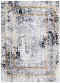 Dywany Łuszczów, Kusový koberec ANDRE Frame 1065, 160x220, šedá, chodba / předsíň