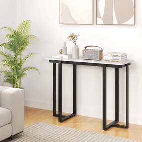 Costway Konzolový stůl úzký, moderní s mramorovým vzhledem – 107 × 40 × 79,5 cm