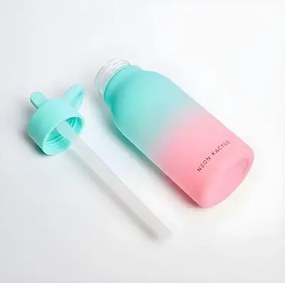 Neon Kactus Dětská tritanová láhev tyrkysově-růžová / 340 ml / bez BPA