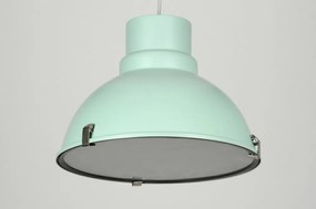 Závěsné modré retro svítidlo do kuchyně Mintbruin