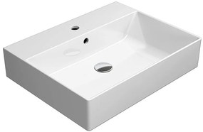 Sapho, KUBE X keramické umyvadlo 60x47 cm, rektifikovaná verze, bílá ExtraGlaze