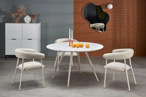Jídelní stůl Aramis 120 cm terrazzo bílý