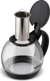 Lamart Bulb Čajová konvice 2l čirá-černá / sklo