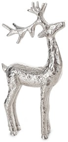 VÁNOČNÍ DEKORAČNÍ FIGURKA DEER 31CM STŘÍBRNÁ