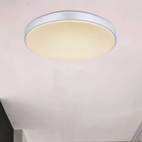Stropní svítidlo Sonny LED, stříbrné, CCT, Ø 41 cm