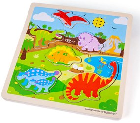 Bigjigs Toys Vkládačka se zvukem Dinosauři