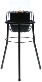 Plynová lucerna COSI Basket HIGH s podstavcem, černá ~ Ø21 x výška 77 cm