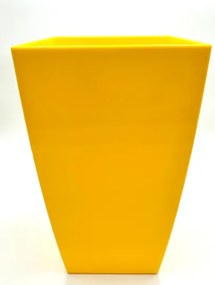 Plastový obal na květináč 35 cm - žlutý