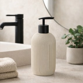 Dávkovač mýdla Elya, béžová/s černými prvky, 400 ml