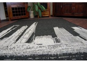 koberec SIZAL FLOORLUX 20240 černý / stříbro velikost 160x230 cm | krásné koberce cz