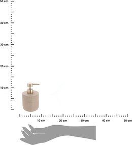 Dávkovač mýdla Neil, béžová/se zlatými prvky, 400 ml