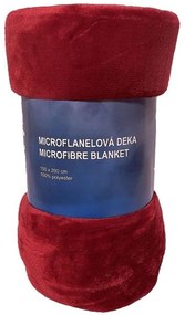 JERRY FABRICS Deka microflanel super soft Vínová Polyester, 150/200 cm