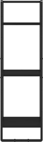 vidaXL 3patrová nástěnná police 30 x 25 x 100 cm kompozit [836303] Barva: Černá