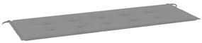 vidaXL Poduška na zahradní lavici šedá 150 x 50 x 3 cm oxfordská látka