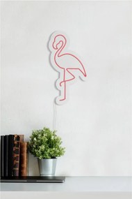 Nástěnná neonová dekorace Flamingo růžová