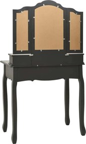 vidaXL Toaletní stolek se stoličkou 80 x 69 x 141 cm pavlovnia [289321] Barva: Šedá