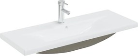 Zápustné umyvadlo s baterií 101 x 39 x 18 cm keramické bílé 148627