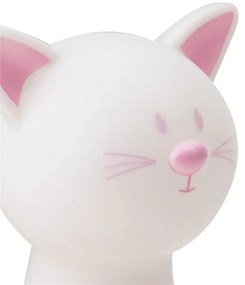 LED dětské noční světlo CATTY 19cm, bílá