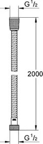 Grohe Hadice - Sprchová hadice VitalioFlex Metal 2 m chrom