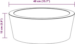 vidaXL Marketos Umyvadlo krémové Ø 40 x 15 cm mramor