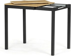 Jídelní stůl rozkládací 60-90x60 cm GDT-206 OAK, melamin, dub – Barva (vyberte): hnědá hnědá